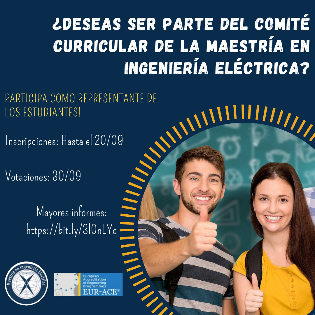 ¡Haz parte de nuestro comité curricular! - Maestría en Ingenieria Eléctrica